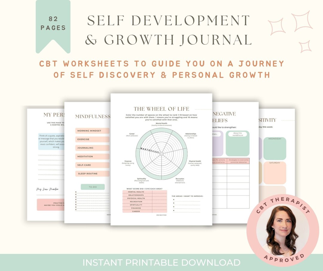 Personal Development, Growth, Self Love, CBT, Journal, Workbook, Mental ...