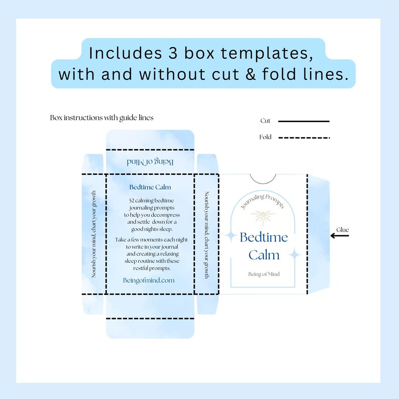 Printable Bedtime Journaling Prompt Cards, PDF, Growth, Self Love, CBT ...