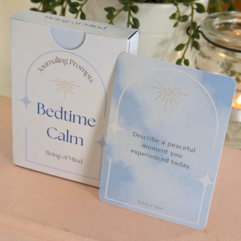 Printable Bedtime Journaling Prompt Cards, PDF, Growth, Self Love, CBT ...