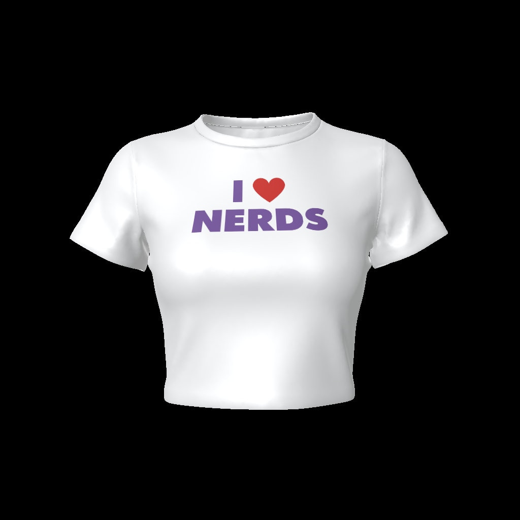 I 3 Love Nerds Graphic Crop Top - Etsy