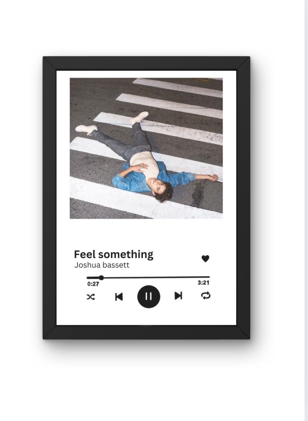 FEEL SOMETHING Joshua Bassett Music Wall Art Poster - Etsy