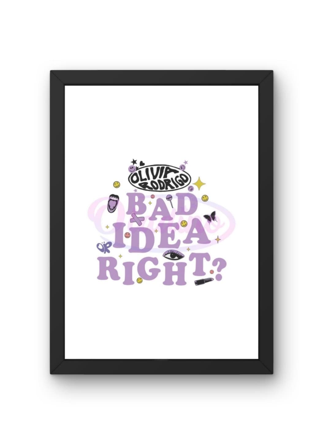 BAD IDEA RIGHT? Olivia Rodrigo Poster Wall Art Digital Download - Etsy
