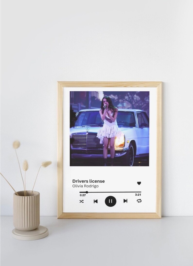 DRIVERS LICENSE Olivia Rodrigo Poster Music Digital Wall Art - Etsy