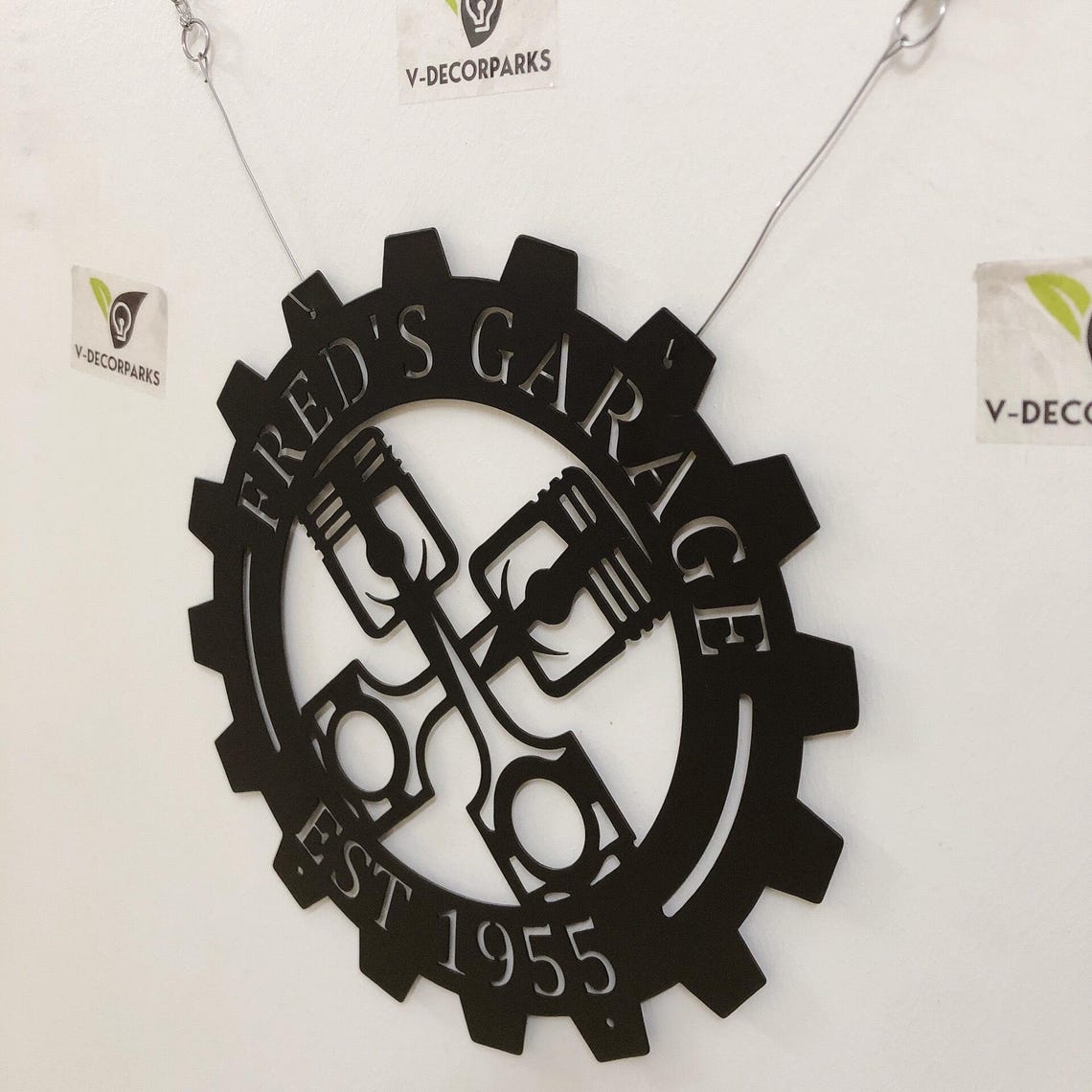 Custom Mechanic Shop With Pistol Metal Art Sign, Garage Sign, Auto Shop ...