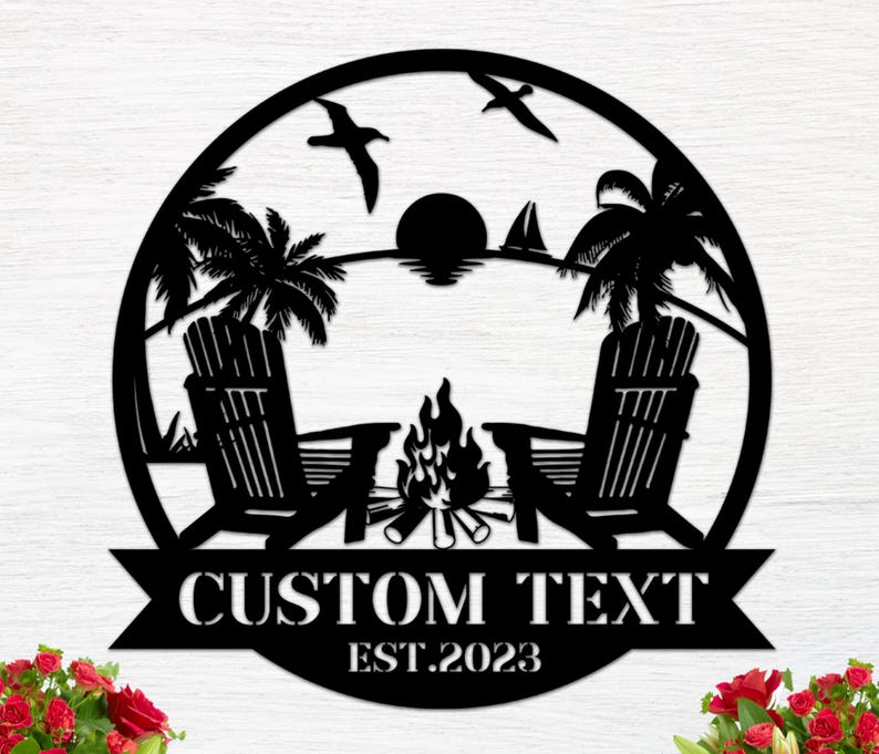 Campfire Sign, Metal Camping Sign, Fire Pit Sign, Camping Personalized ...