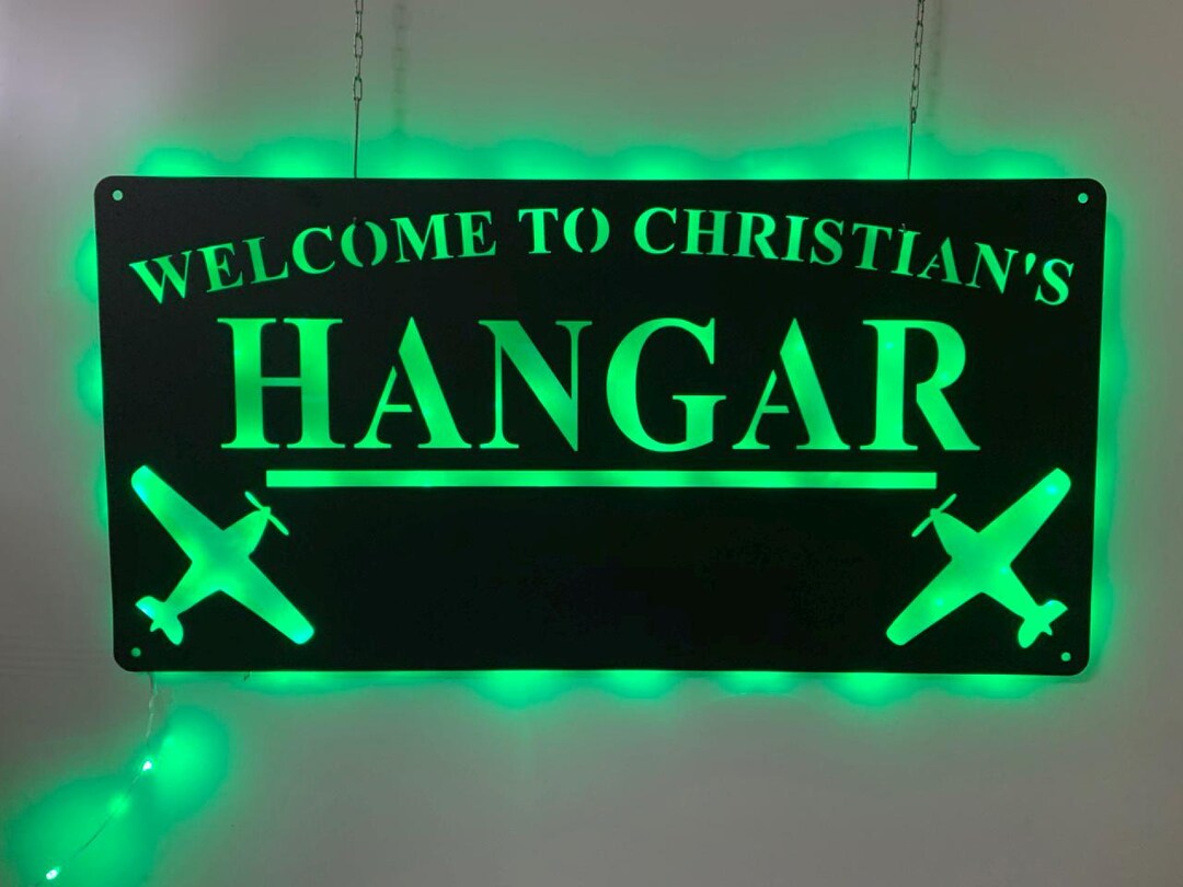 Custom Airplane Neon Metal Sign, Personalized Aircraft Pilot Neon Wall ...