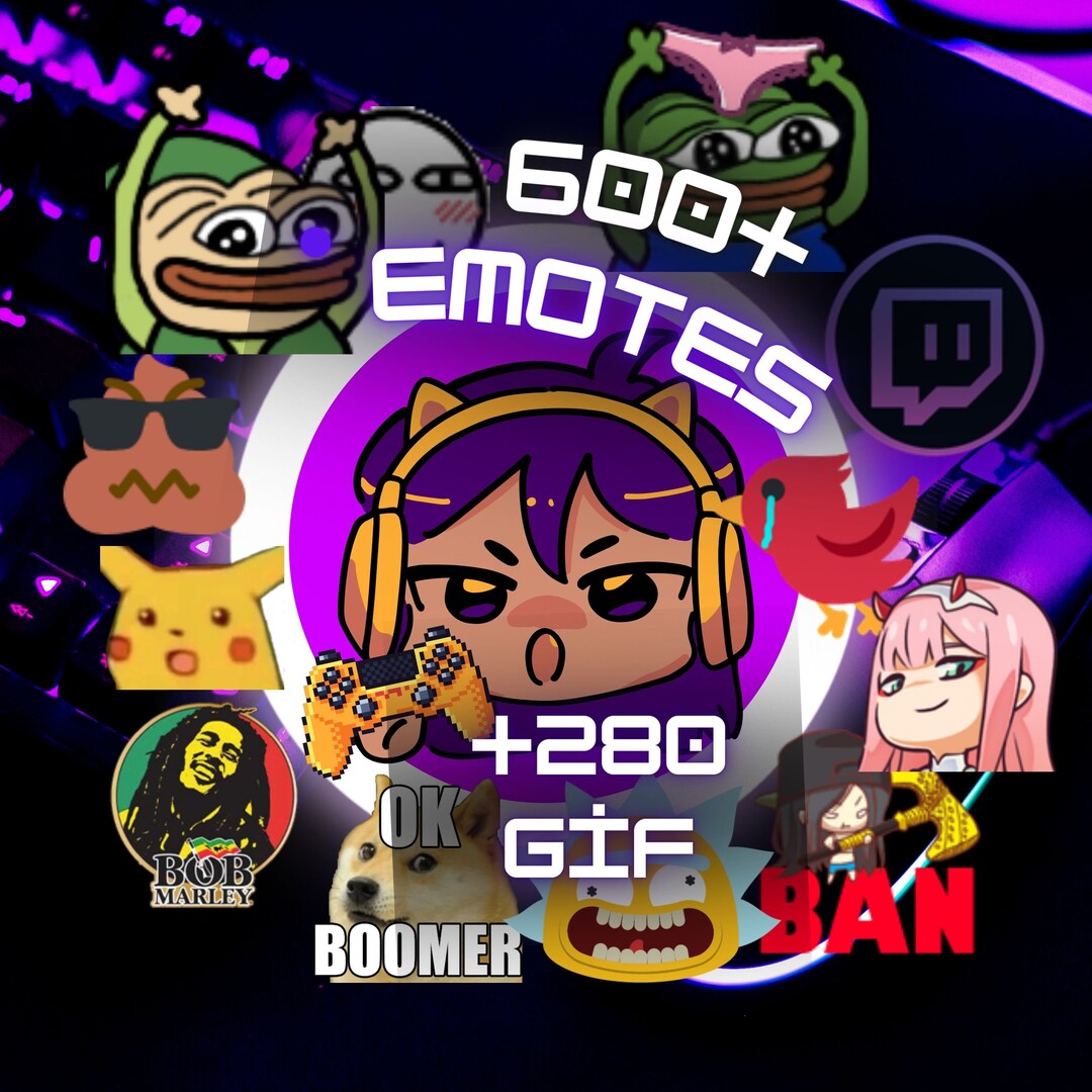 600 Emotes and 280 Gif Twitch Meme Emotes Funny Memes - Etsy