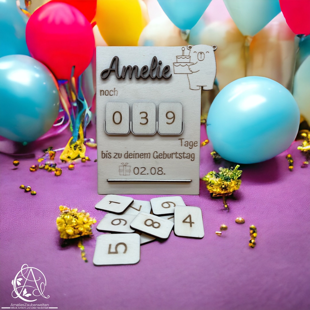 365-day Countdown: Personalized With Name as a Wooden Cutout Until the ...
