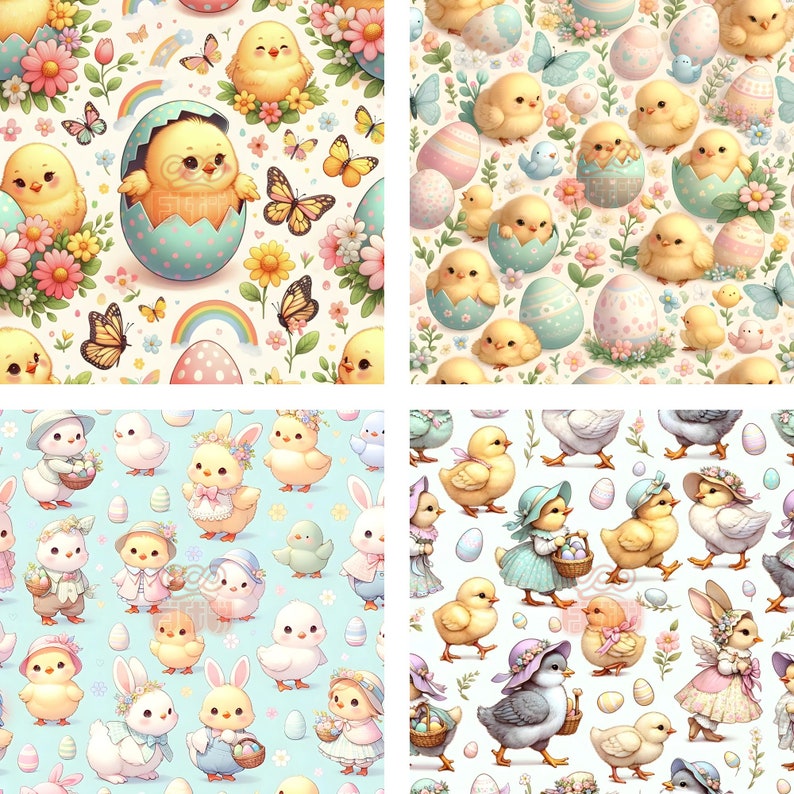 Happy Easter Digital Papers |20 Easter Digital Papers | Easter ...