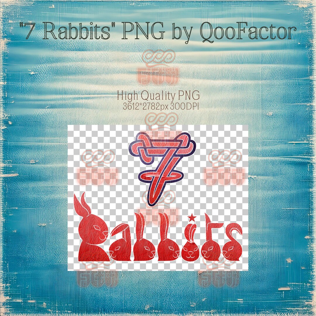 7 Rabbits PNG by Qoofactor |high Quality PNG | Sublimation Design ...