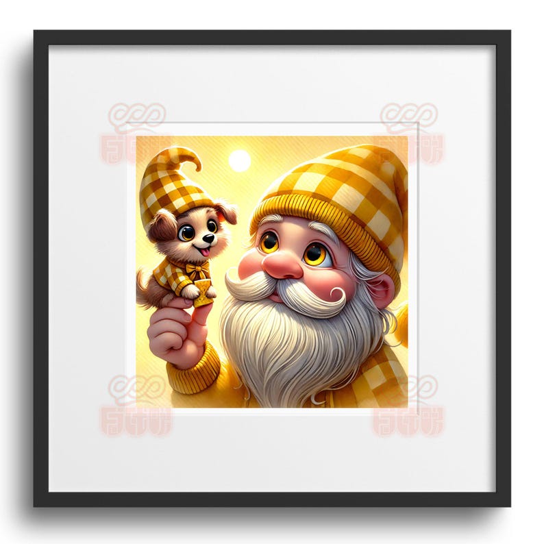 Watercolor Dog Gnome Clipart,15 High Quality Jpgs,cute Dog Gnome ...