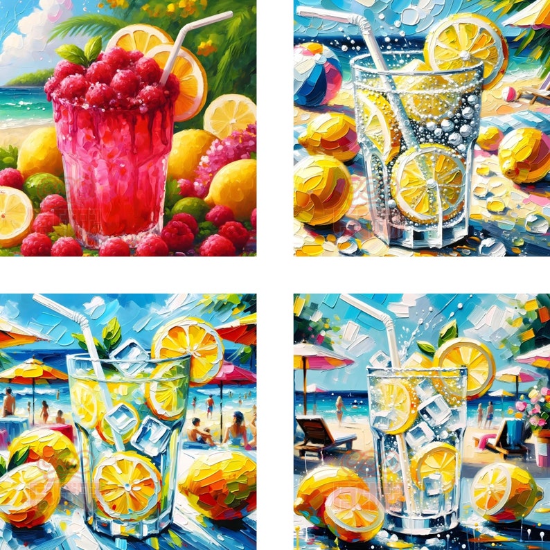 Summer Drinks Clipart | Impasto Summer Drinks Jpgs | 14 High Quality ...
