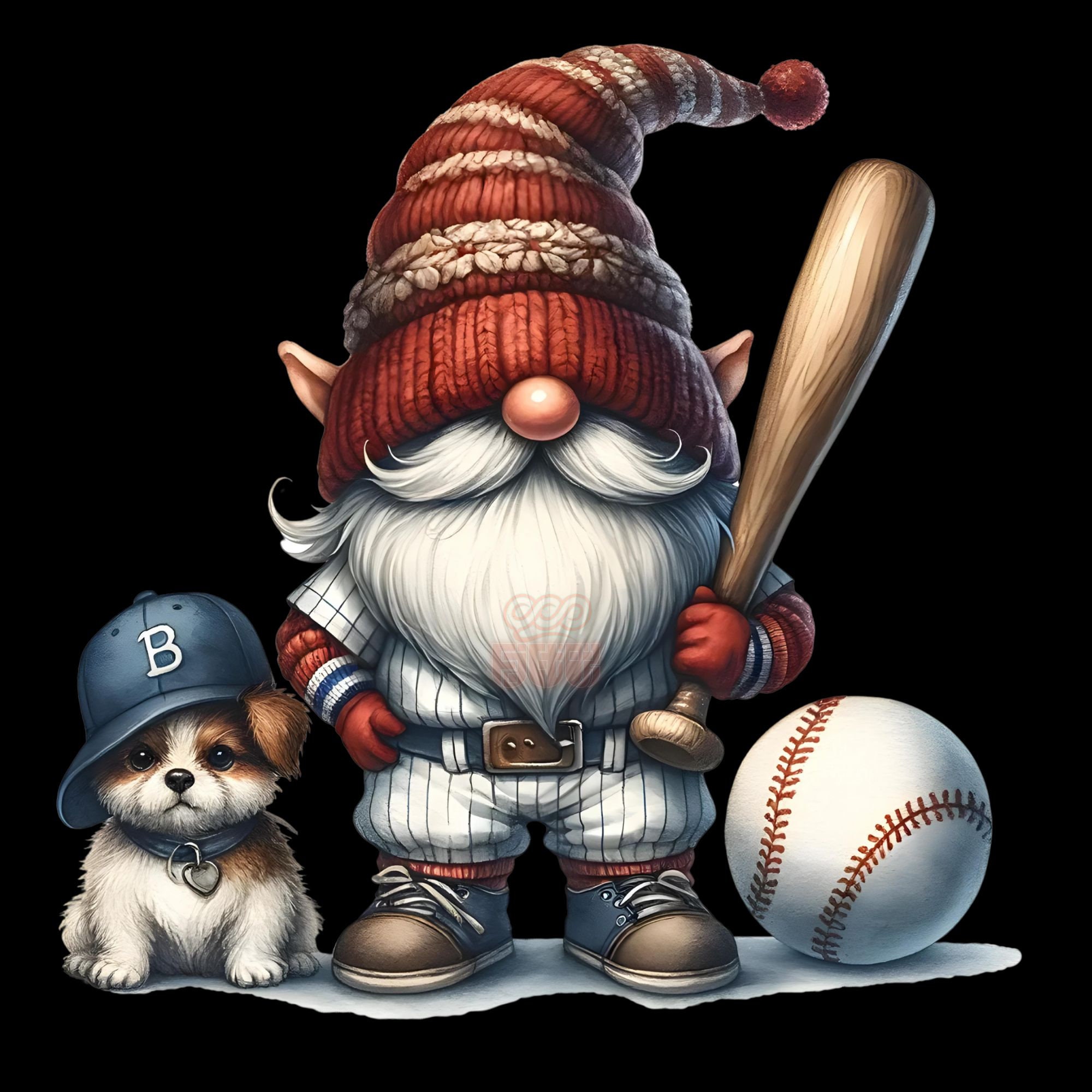 Baseball Dog Gnome Clipart, 14 High Quality PNG, Baseball PNG, Gnome ...
