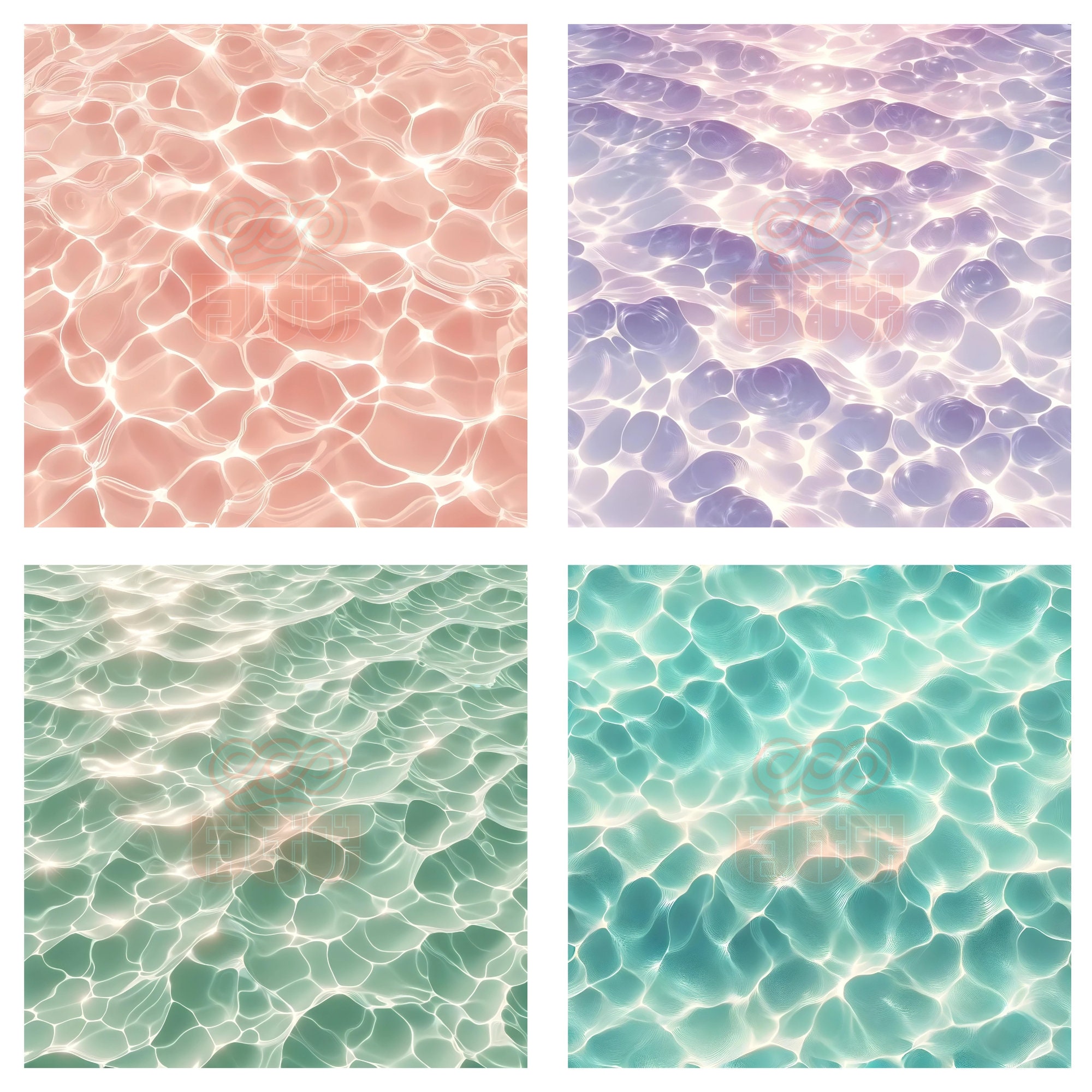 Water Texture Digital Paper,16 Digital Paper Water Texture Background ...