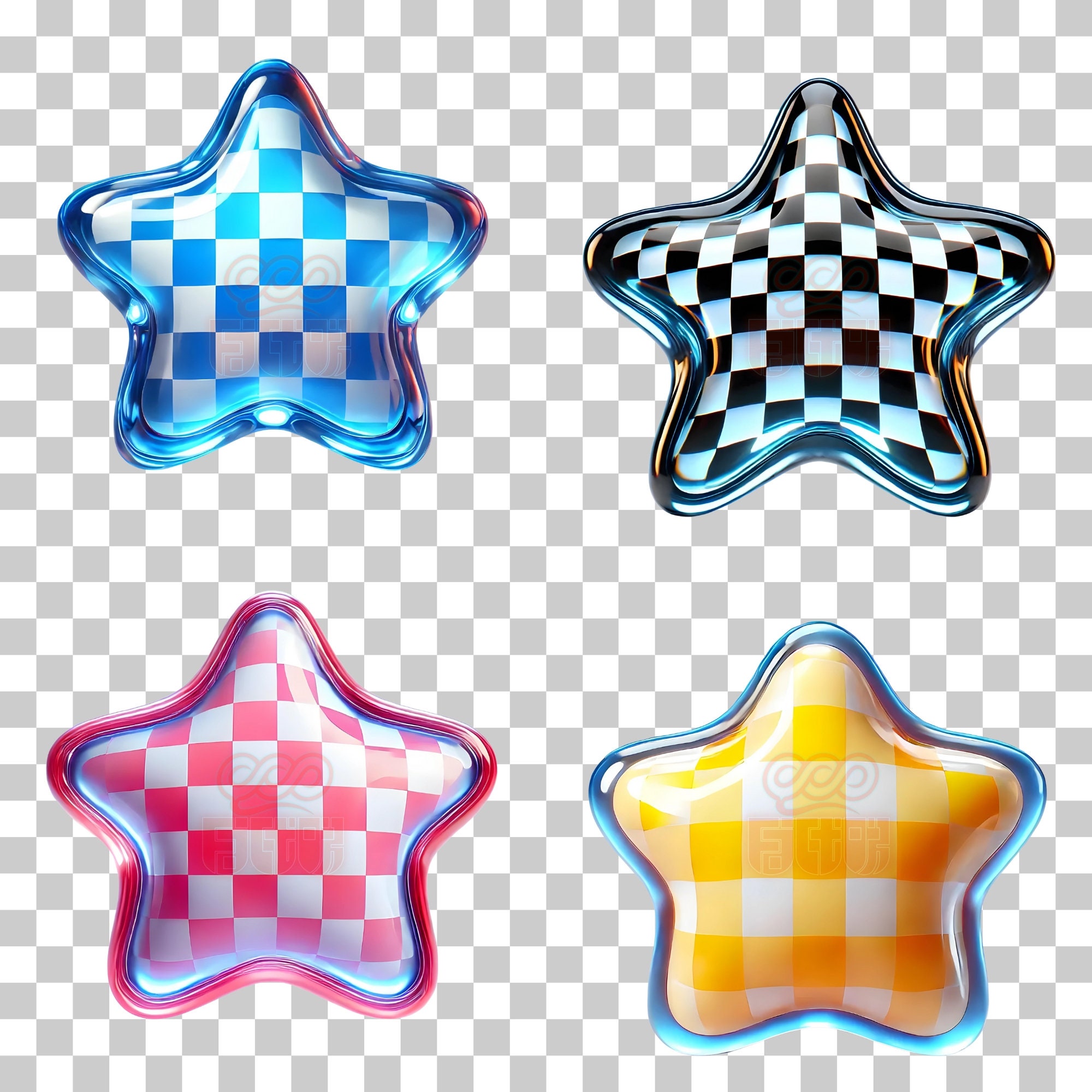 Glossy Stars Clipart,20 High Quality Pngs,cute Stars Clipart,cute Stars ...