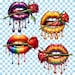 Watercolor Rose Lips Clipart,13 High Quality Pngs,lips and Rose Clipart ...