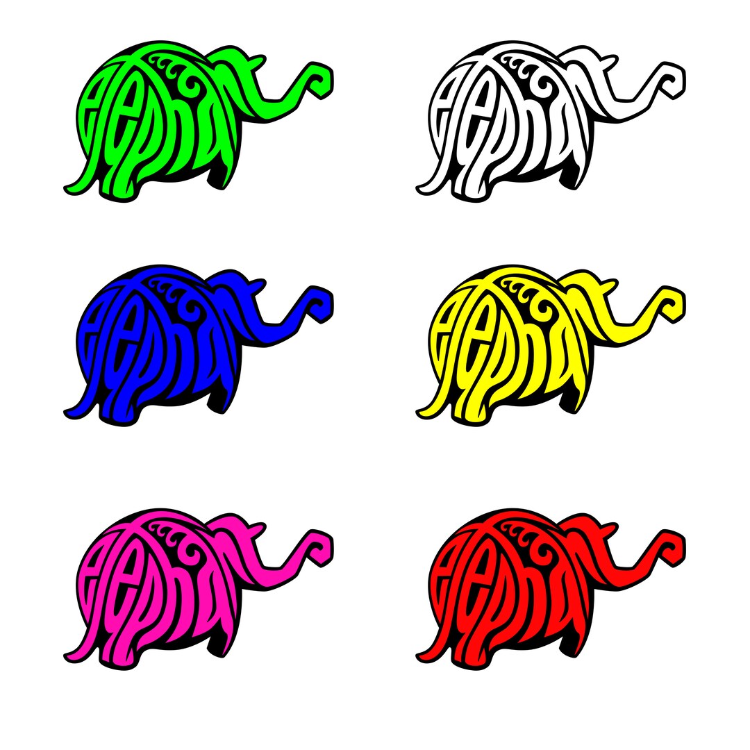 Elephant Typography PNG - Etsy