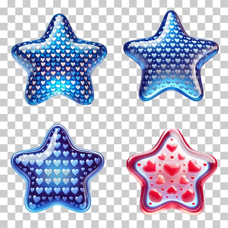 Glossy Stars Clipart,20 High Quality Pngs,cute Stars Clipart,cute Stars ...