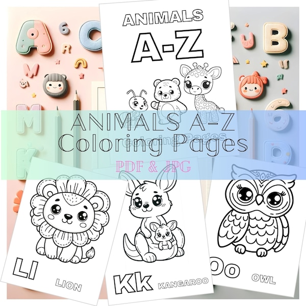 Coloring Pages a to Z - Etsy