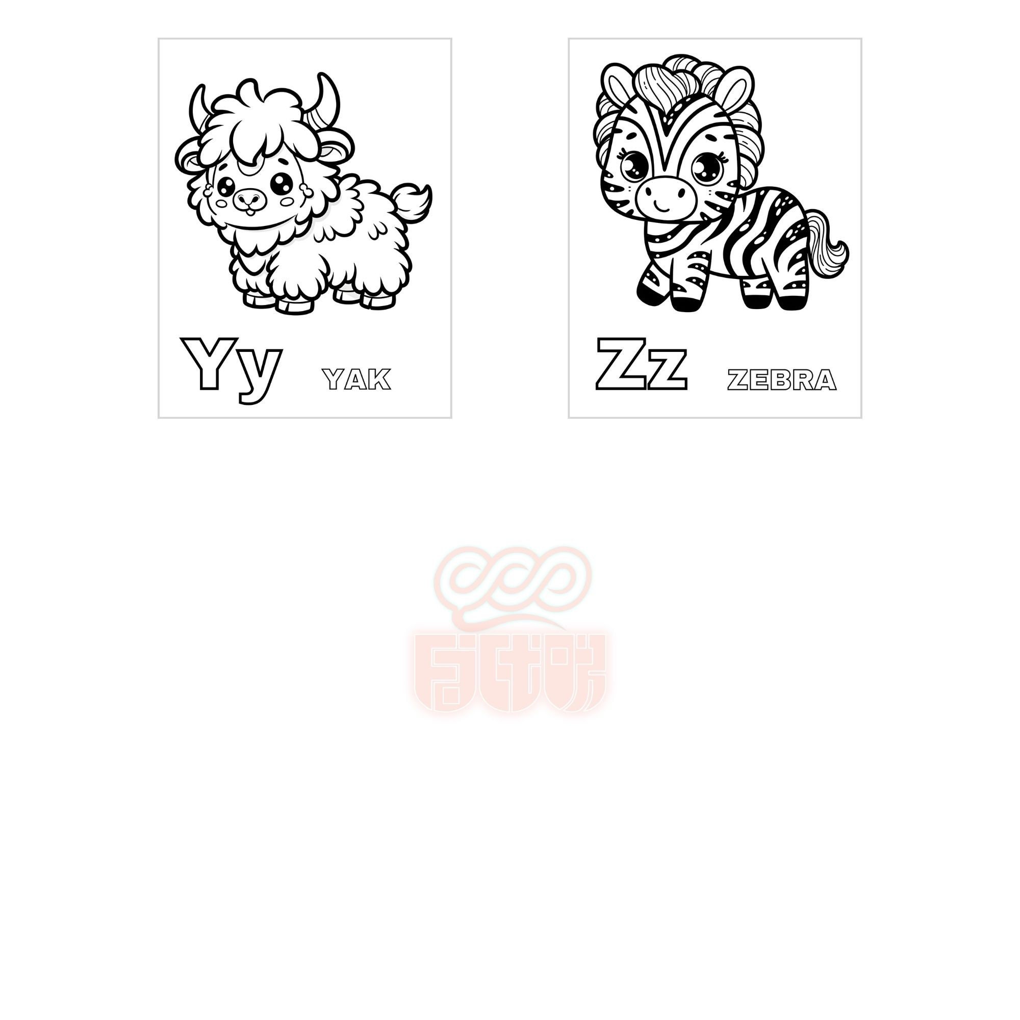Animals A-Z Coloring Pages|a B C Coloring Book | Alphabet Coloring for ...