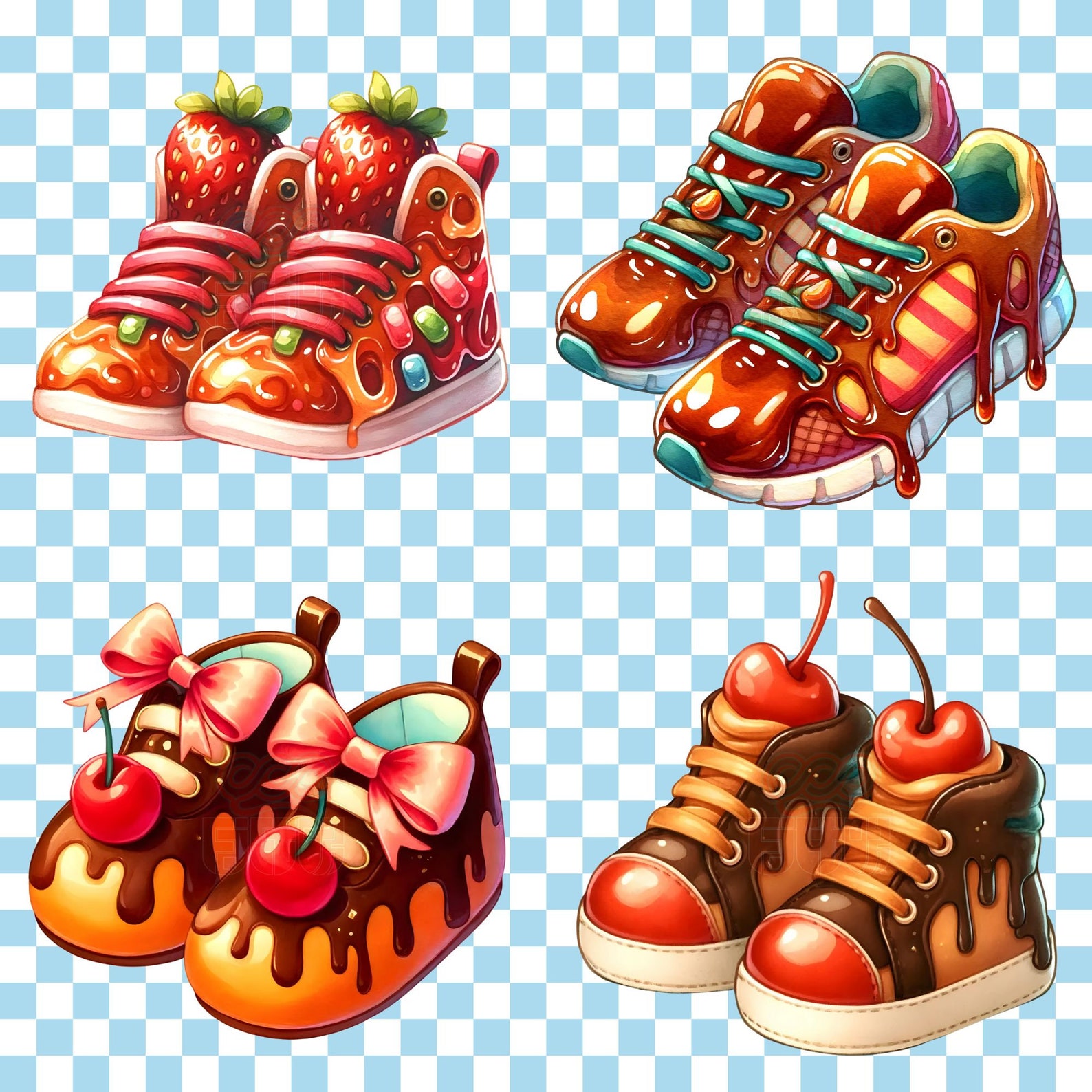 Watercolor Sweet Shoes Clipart,16 High Quality Pngs,watercolor Shoes ...
