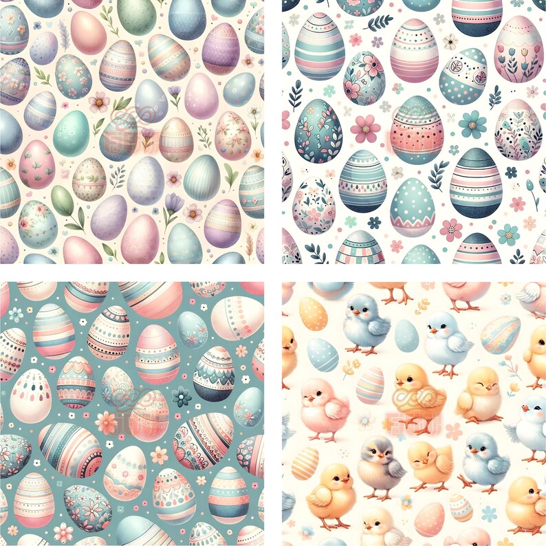 Happy Easter Digital Papers |20 Easter Digital Papers | Easter ...