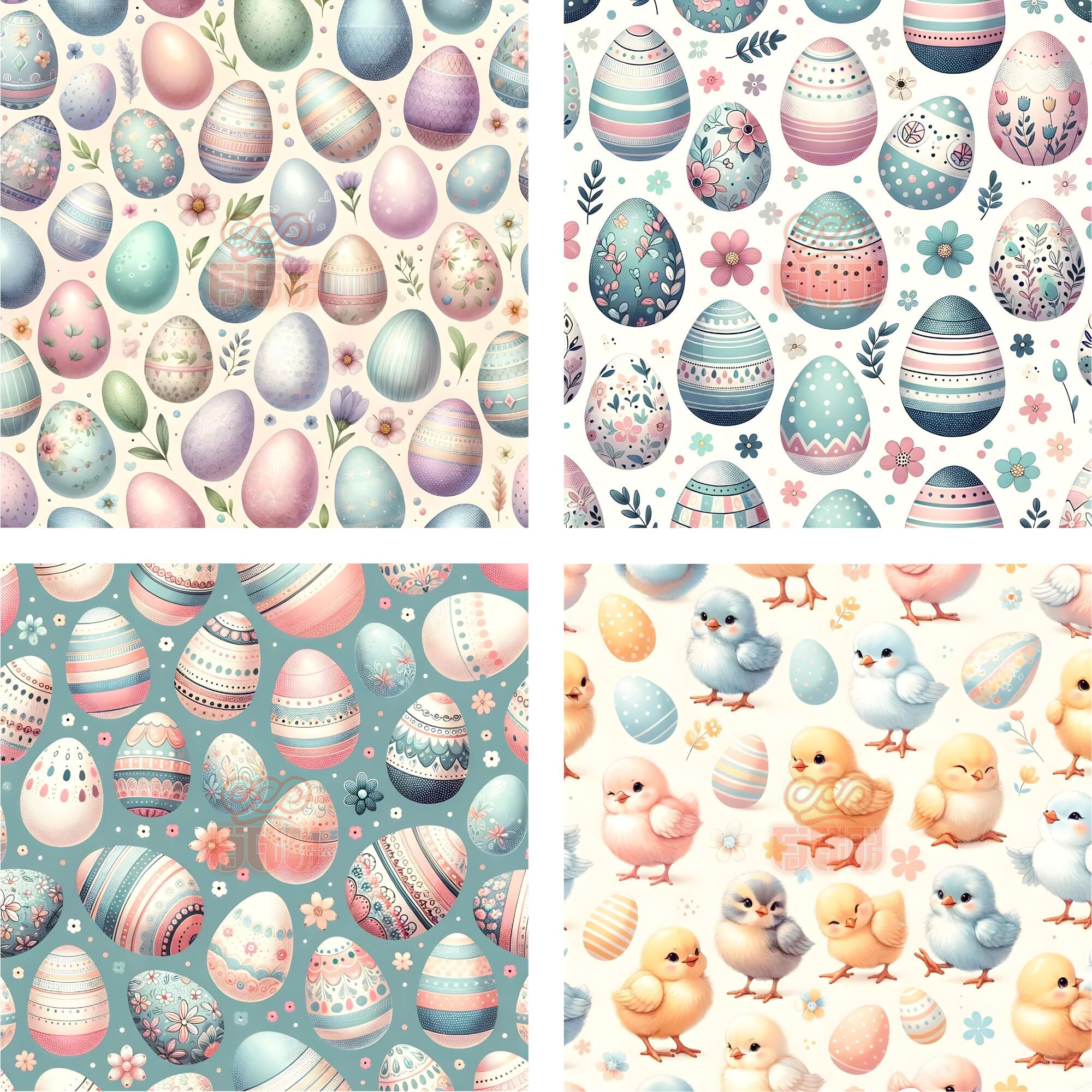 Happy Easter Digital Papers |20 Easter Digital Papers | Easter Background |digital Paper | Happy ...