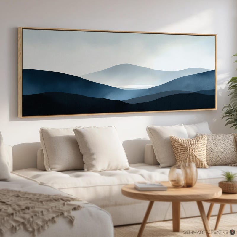 Blue Scenery Canvas - Etsy