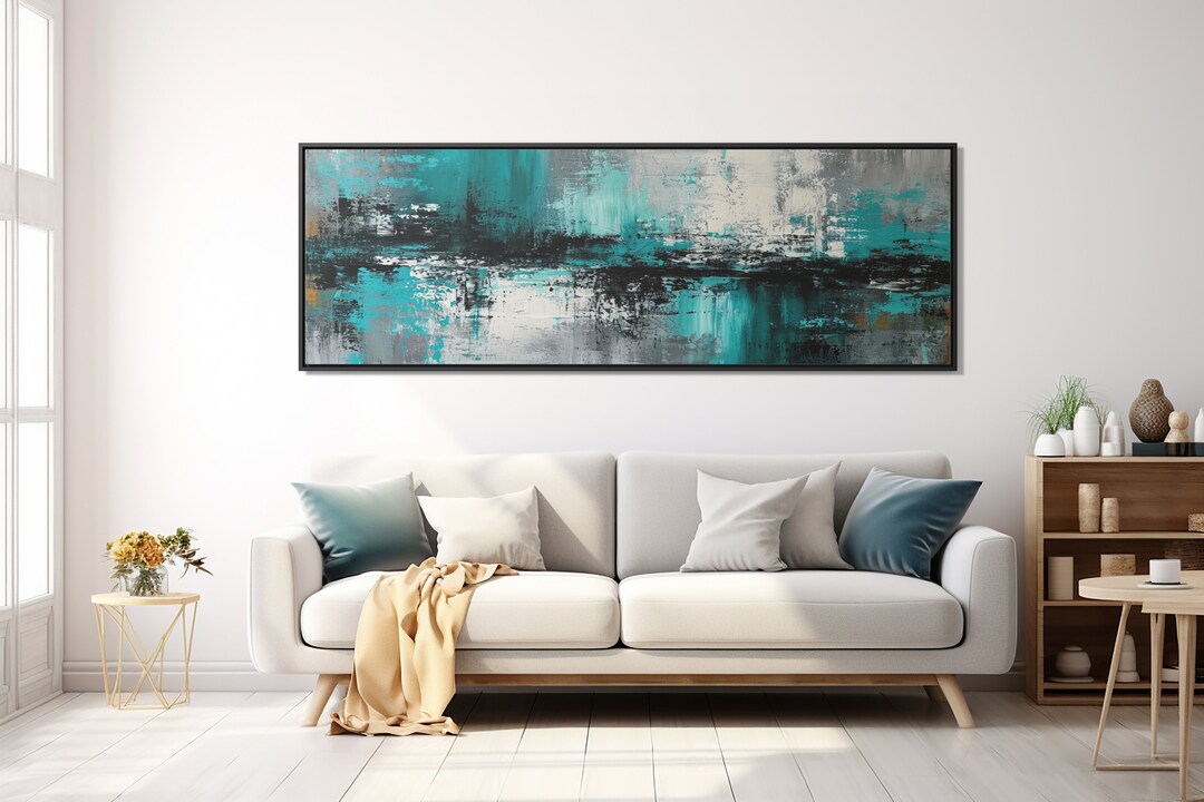 Colorful Texture Panoramic Canvas Wall Art Framed Panoramic Canvas ...