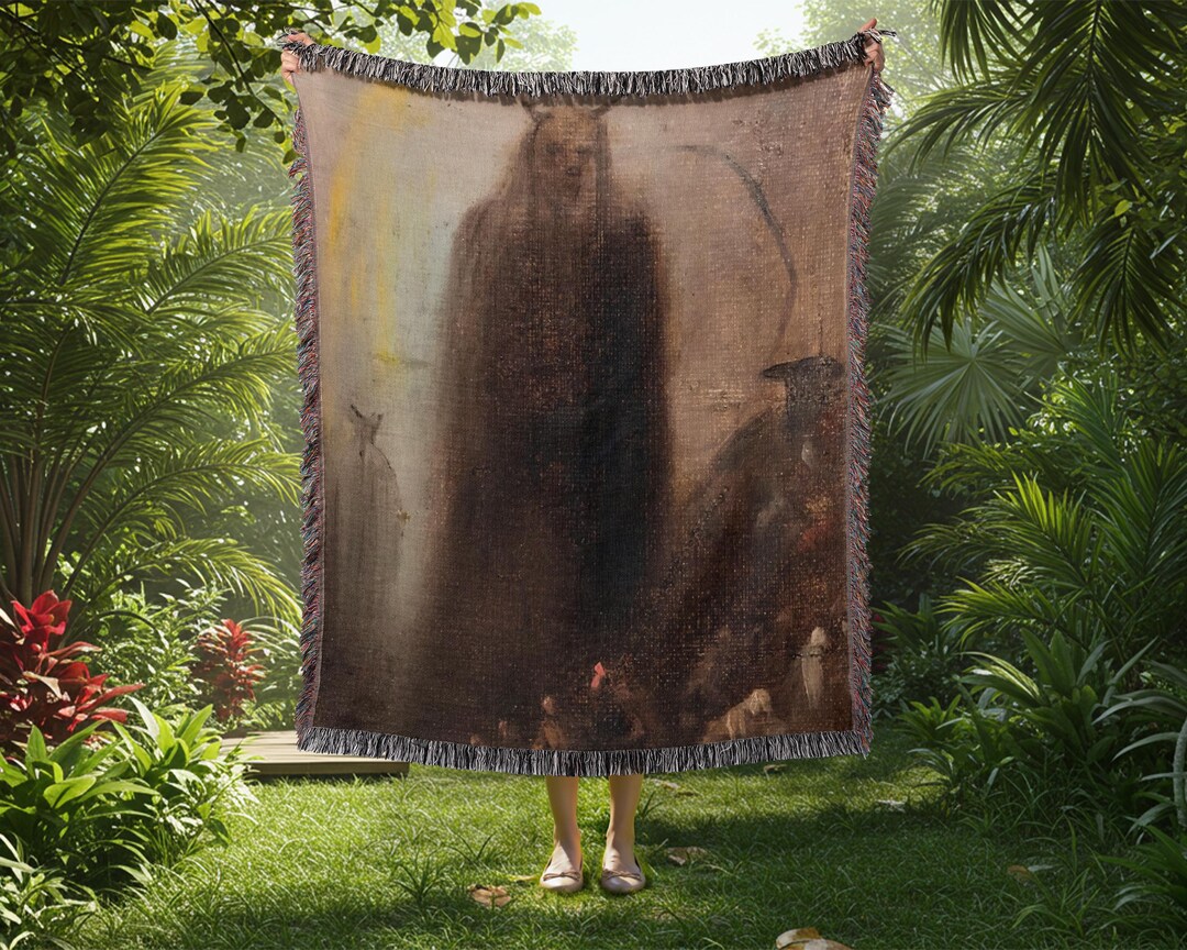 Goya Ghostly Vision Woven Tapestry | Gothic Dark Academia Blanket - Etsy