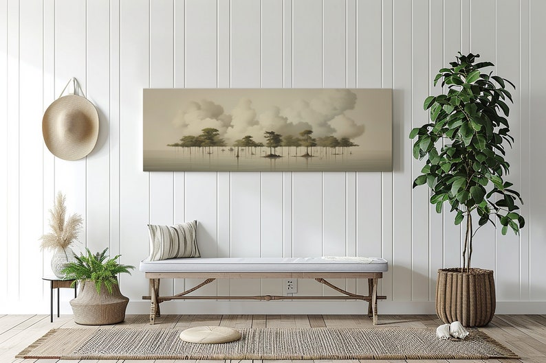 Nature Landscape Panoramic Wall Art Lake Landscape Long Horizontal ...