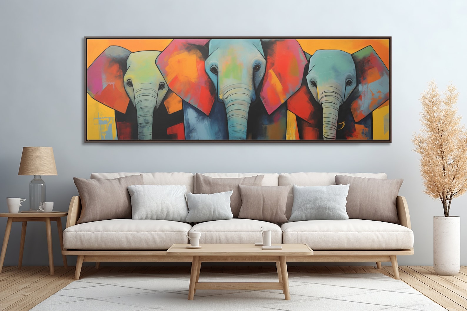 Elephant Portraits Panoramic Wall Art Panoramic Canvas Prints Long ...