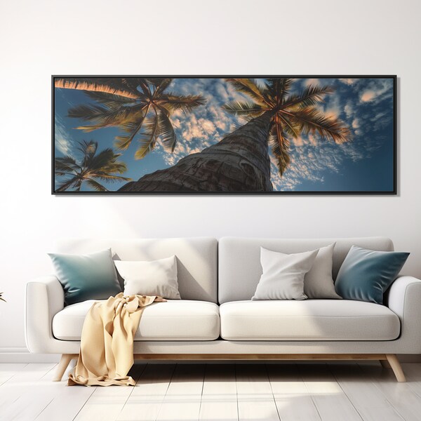 Palm Tree Panoramic Wall Decor - Etsy