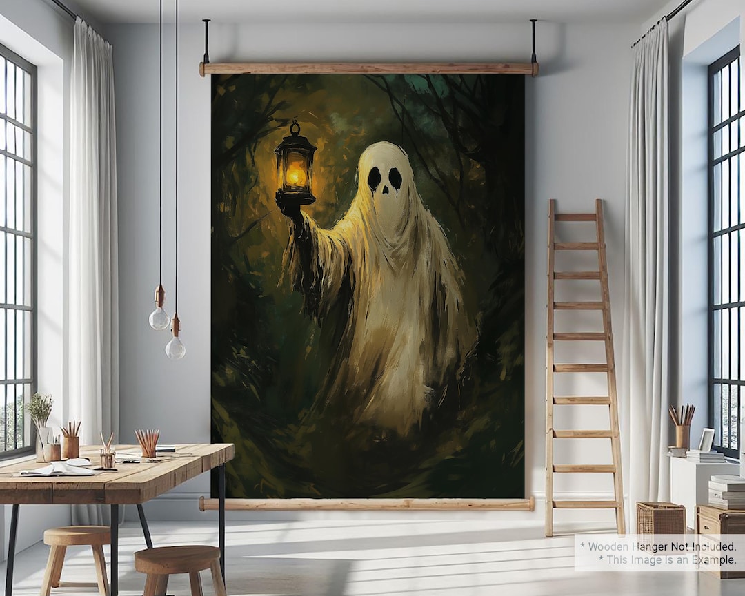 The Ghost in the Forest Wall Tapestry | Spooky Gothic Home Decor ...