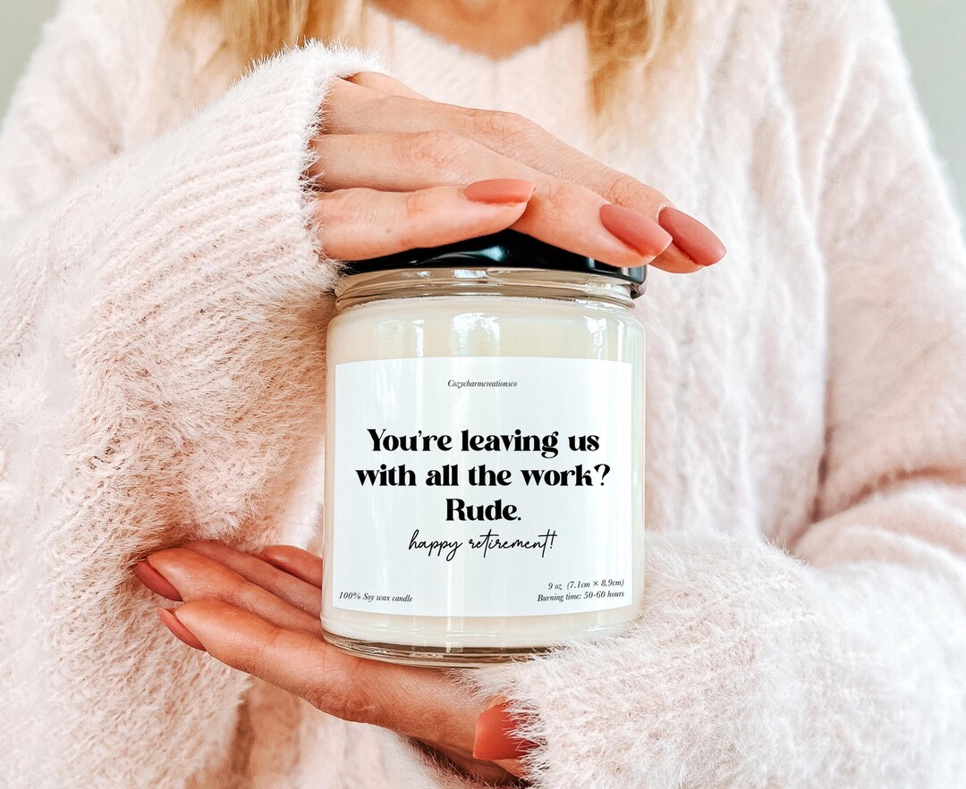 Funny Retirement Gift Candle, Funny Farewell Coworker Candles, Goodbye ...