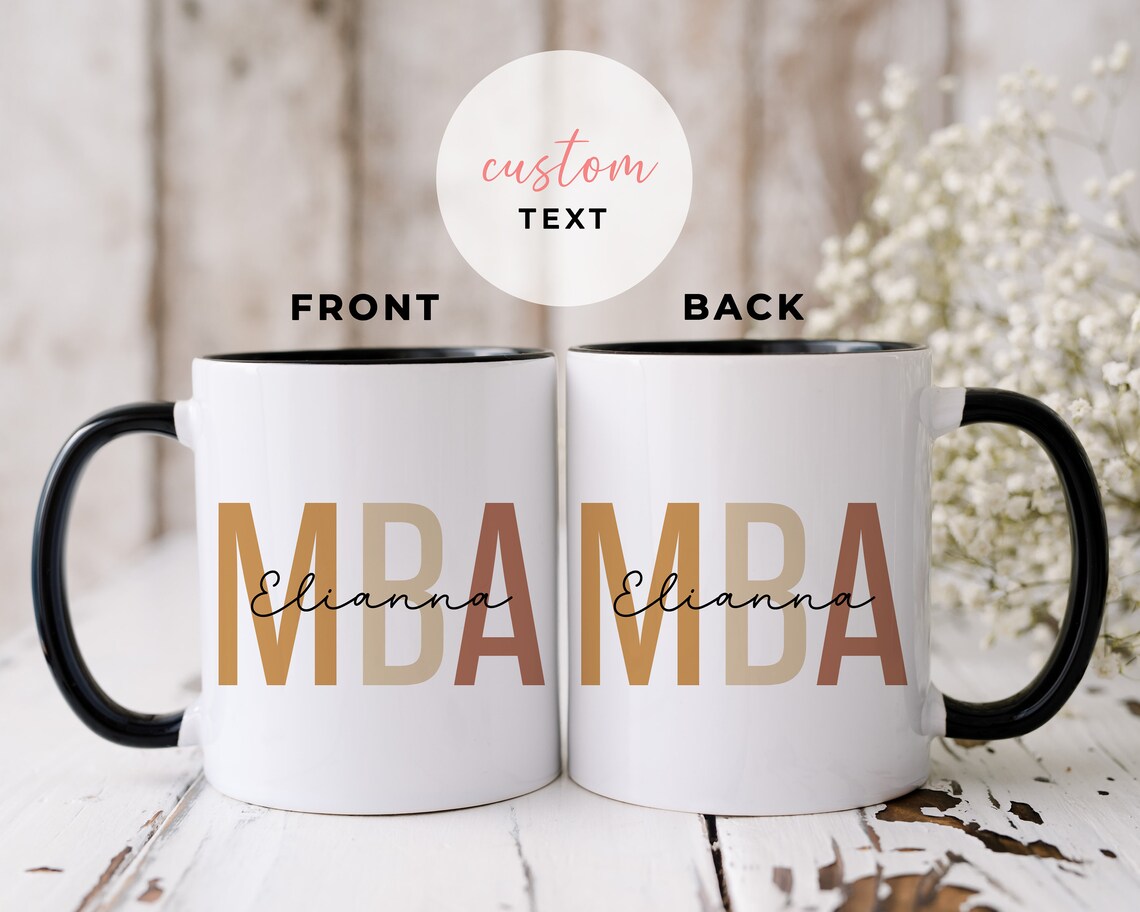 Personalized MBA Mug, Master of Business Administration Gift, New Mba ...