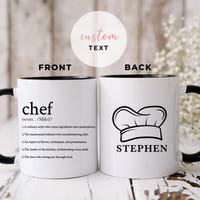 Custom Chef Gift Mug, Personalized Coffee Mug for Chef, Best Chef Ever ...