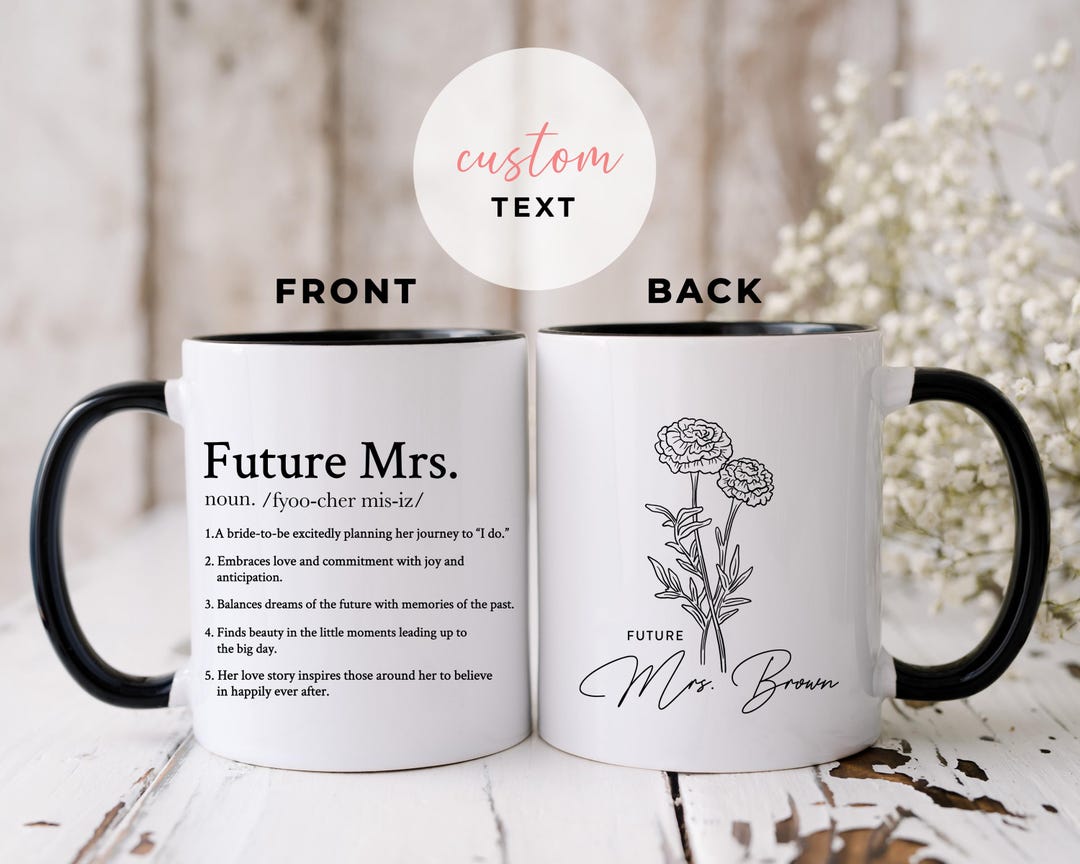 Personalized I DO Mug, Custom I DO Gift, Gift for Future Mrs., Custom ...