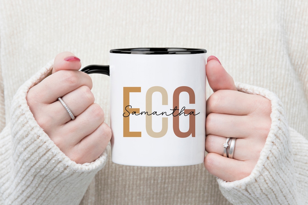 Personalized Ecg Mug, Electrocardiogram Technician Gift, Gift for ECG ...