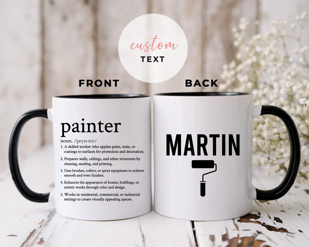 Personalized Mug for Painter, Custom Painter Mug, Painter Husband Gift ...