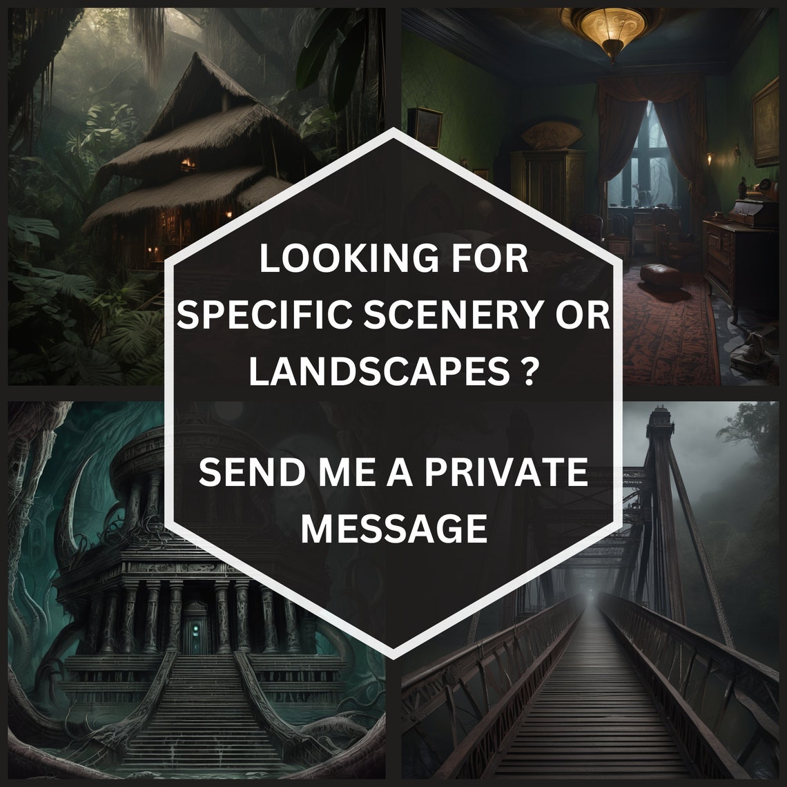 71 Call of Cthulhu Scenery Bundle 2, Lovecraft Digital Art, Bundle, RPG, 20s, Images, VTT, Coc ...