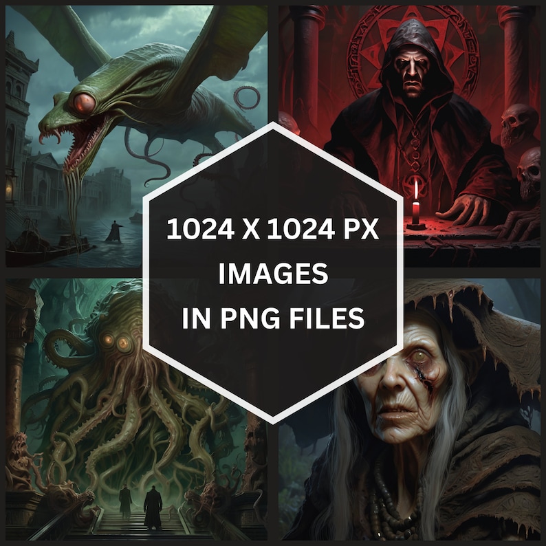 Call of Cthulhu Monster Portraits, RPG Art Bundle (digital Download) - Etsy