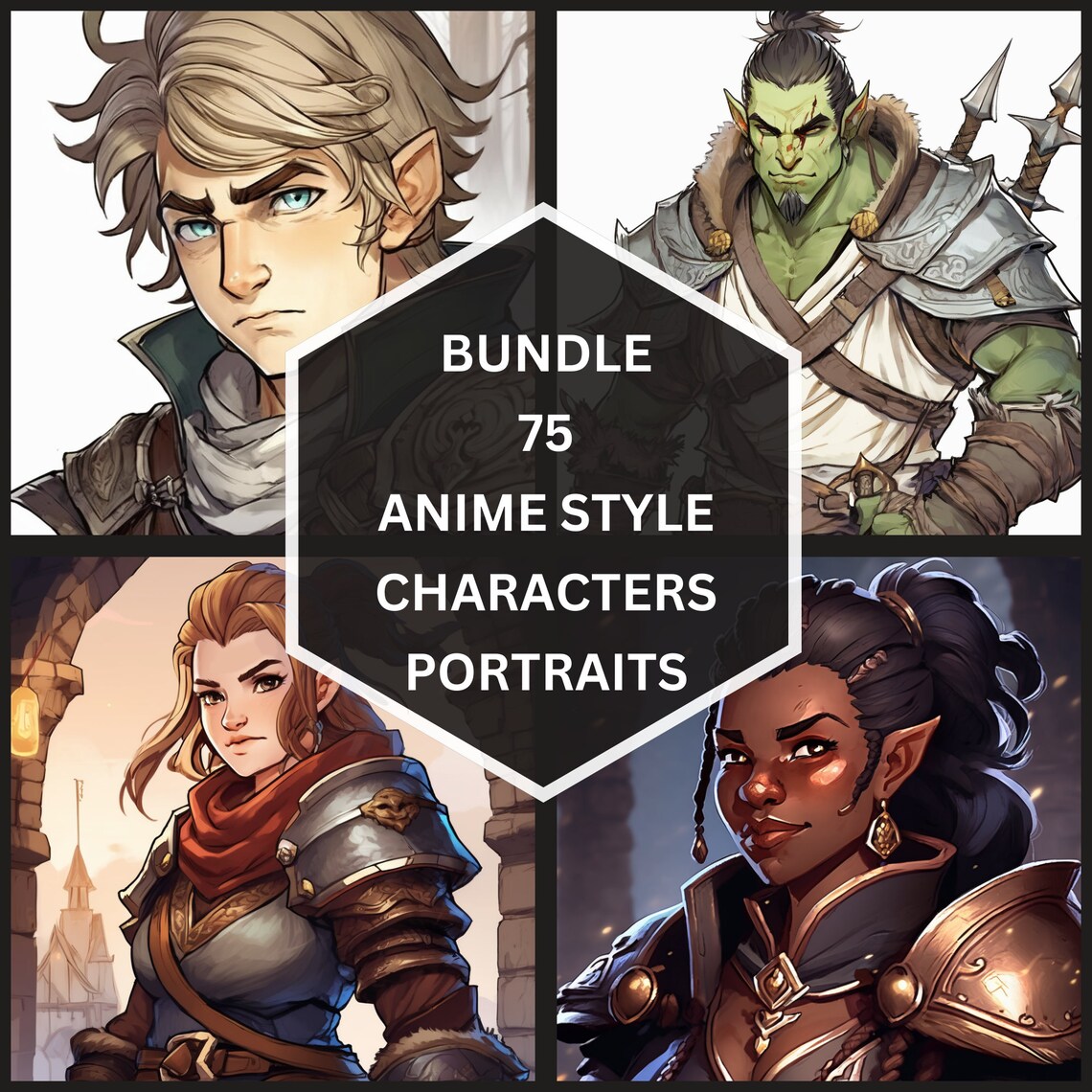 Dnd Portraits, 75 Character Anime Style, Jrpg Style, Digital Art ...