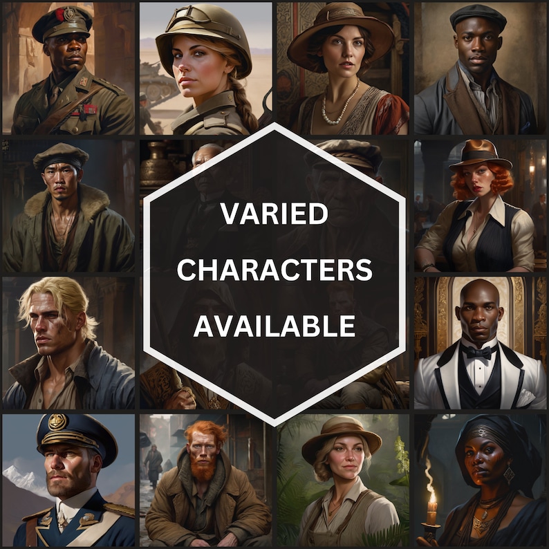 Call of Cthulhu Portraits, 1920s RPG NPC Art (instant Download) - Etsy