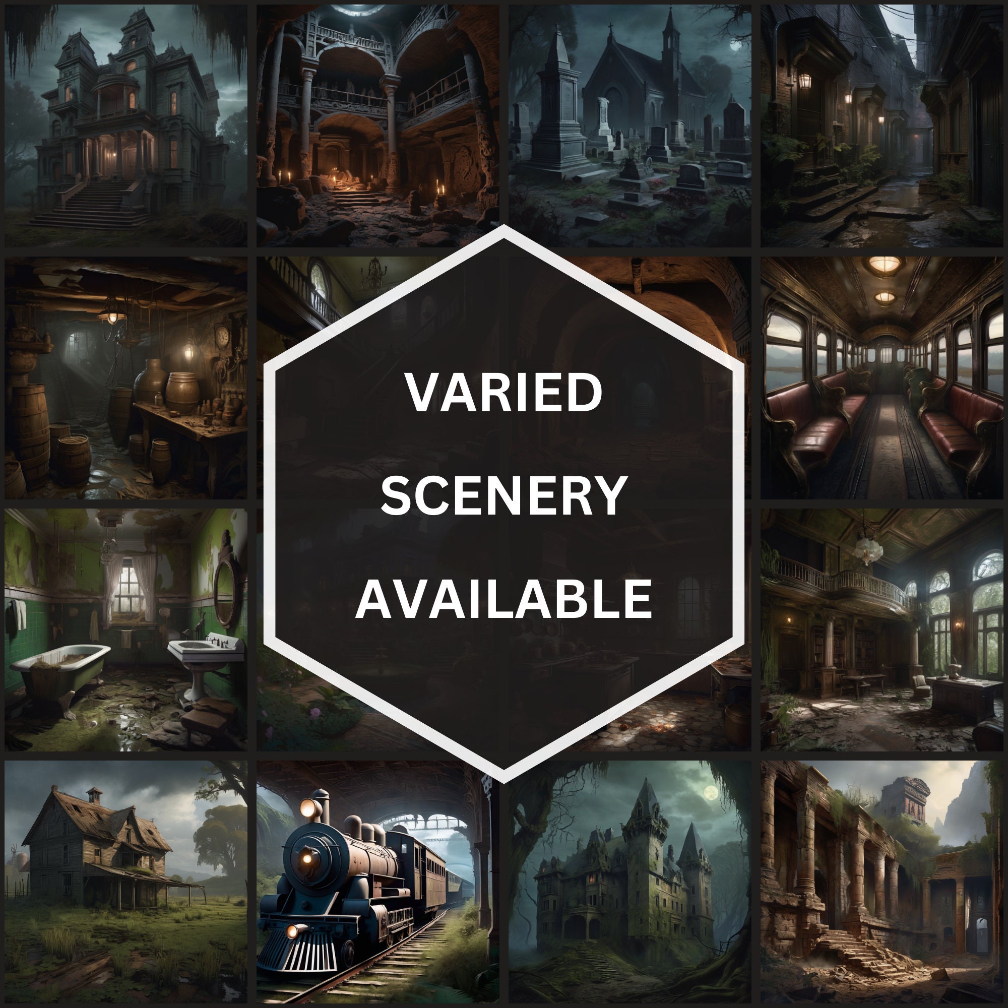 67 Call of Cthulhu Scenery, Lovecraft Digital Art, Bundle, RPG, Instant ...