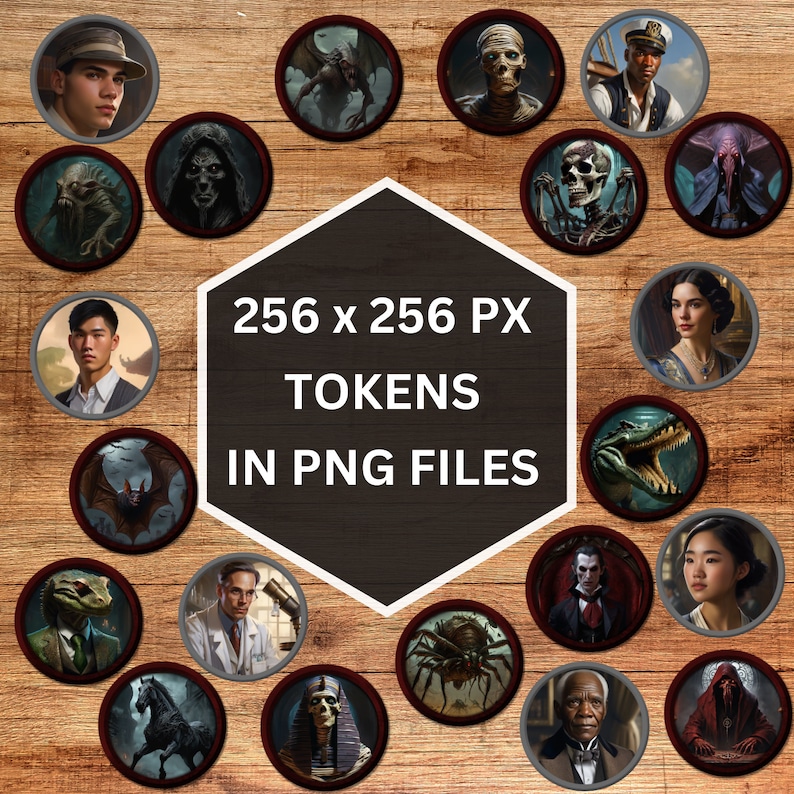 190+ Call of Cthulhu Tokens, Characters and Monsters, Lovecraft Digital ...