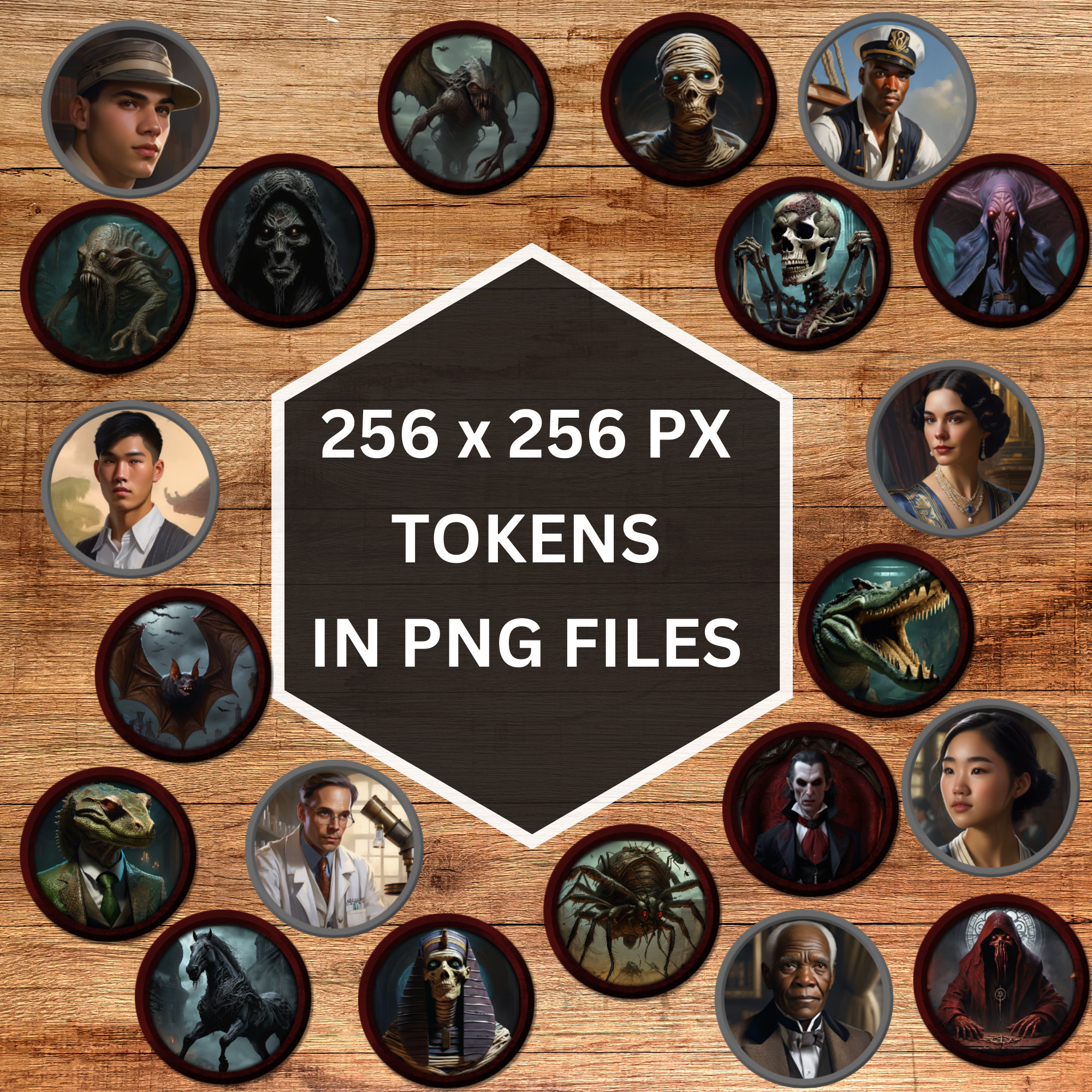 190+ Call of Cthulhu Tokens, Characters and Monsters, Lovecraft Digital ...