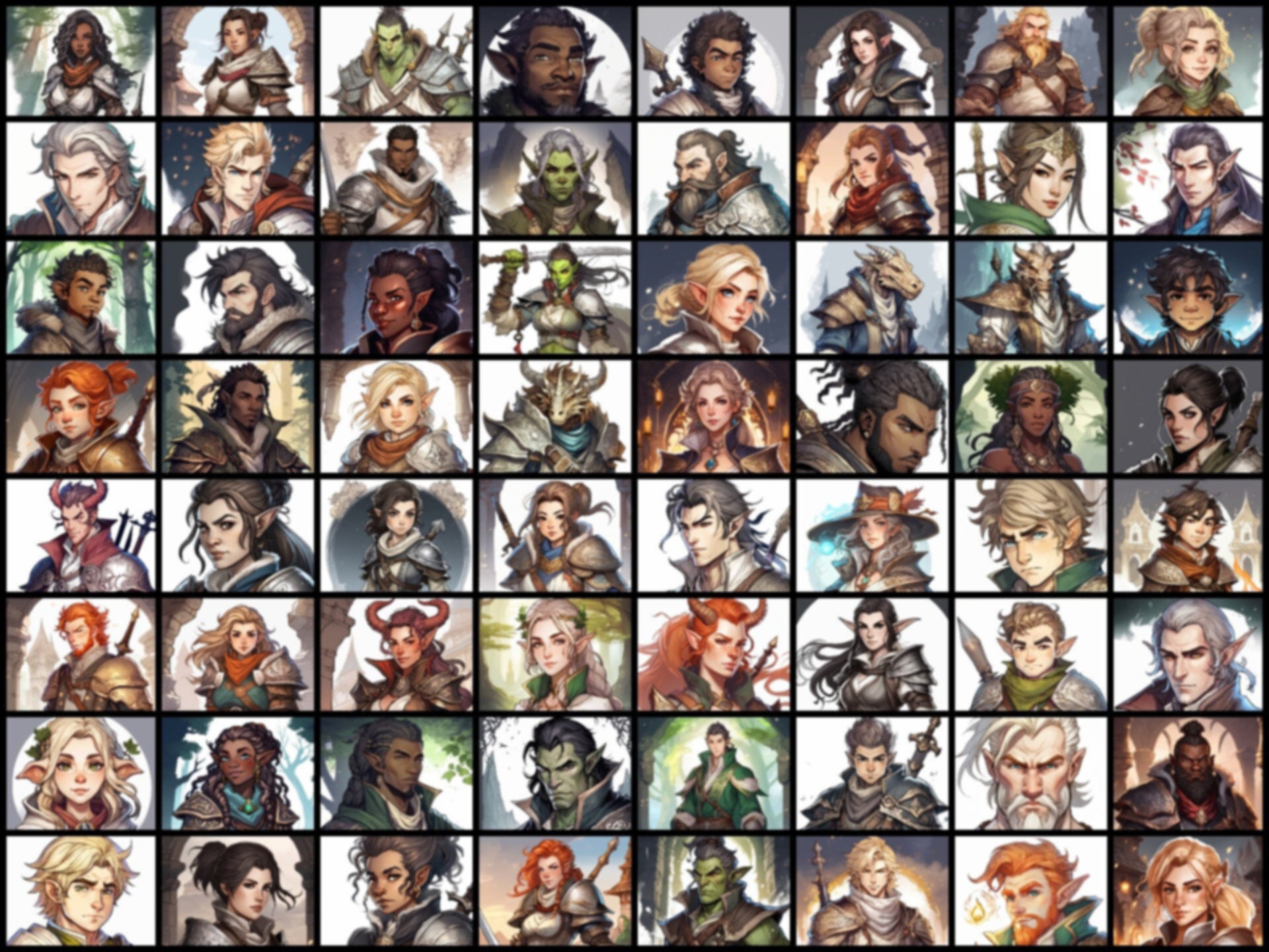 Dnd Portraits, 75 Character Anime Style, Jrpg Style, Digital Art ...