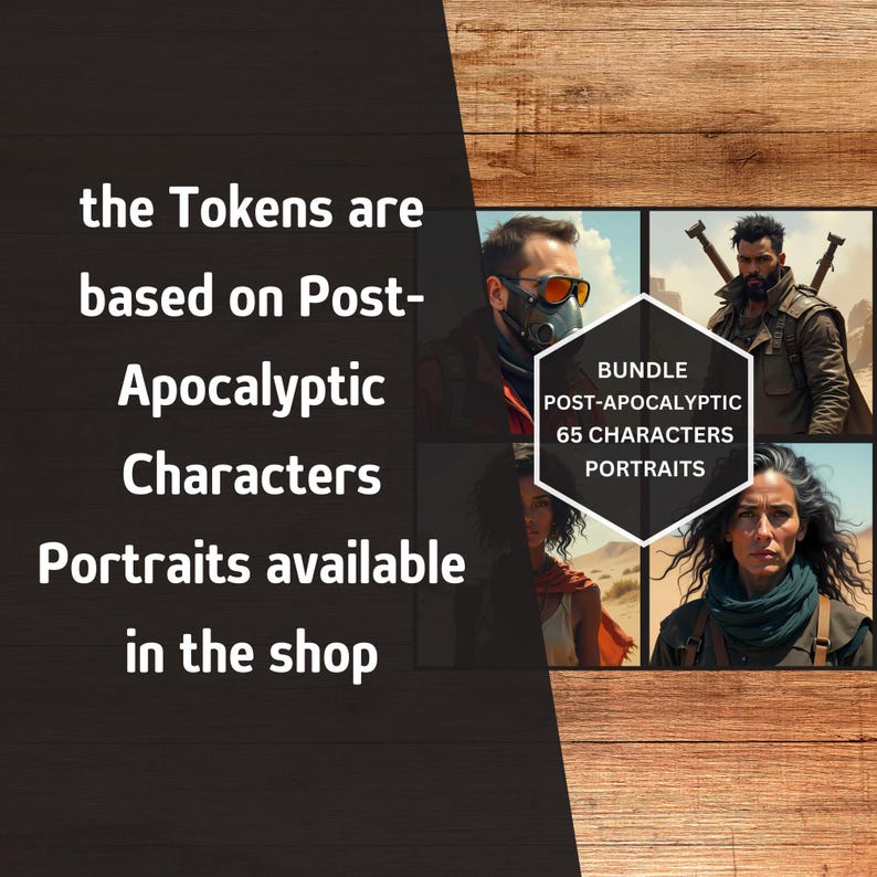 65 Post-apocalyptic Tokens, Characters, Aftermath, Gamma World ...