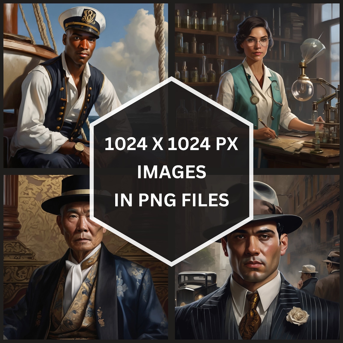 80 Characters Portraits, Call of Cthulhu, Lovecraft Digital Art, Bundle ...